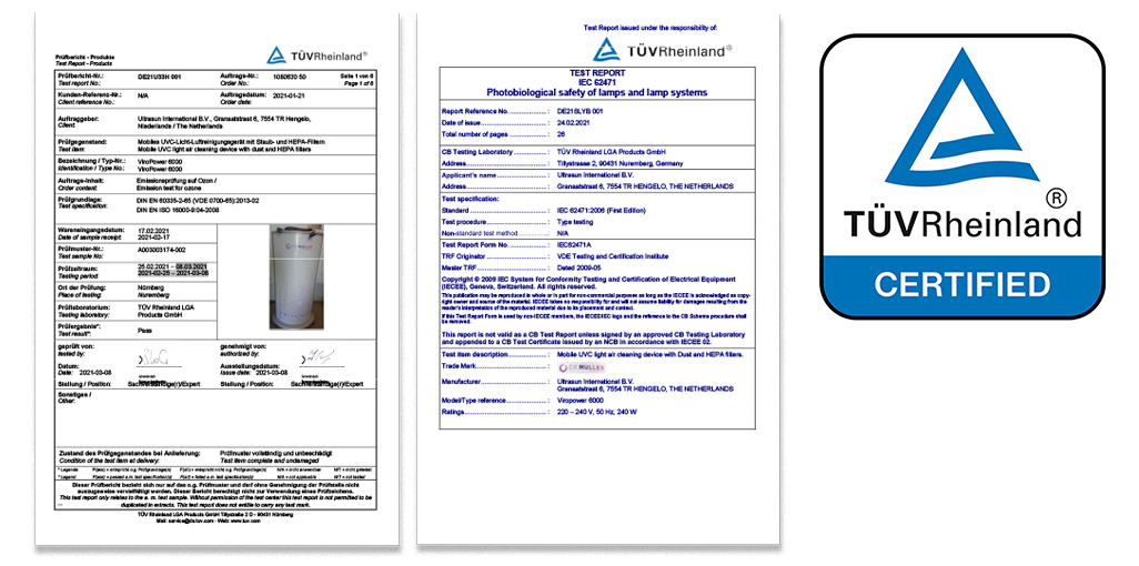 TÜV approved: safe use of UVC light